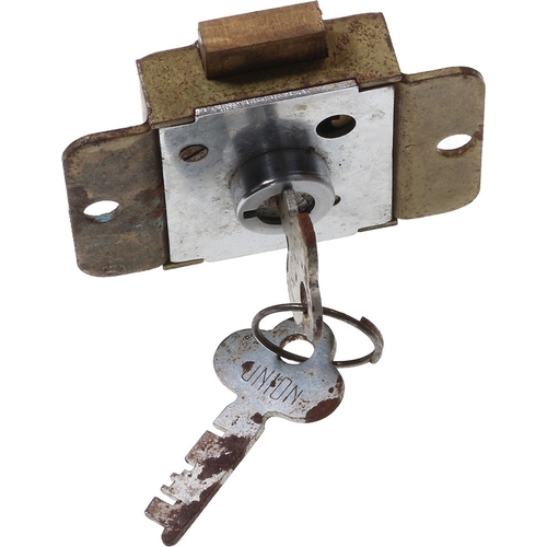 Lock with 2 Keys. Keywords: vintage penny amusement arcade slot machine ...