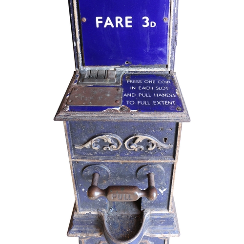 Cast Iron Railway Platform Ticket Machine, rare and very impressive all ...