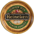 Heineken Beer Barrel End Sign, wood effect fibreglass.Approximately 4 ...