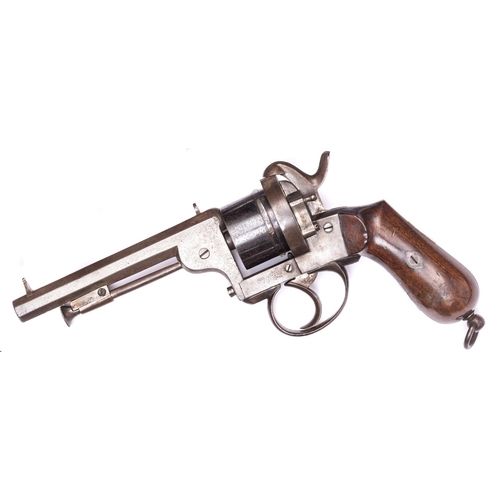 A Belgian 6 shot 9mm Arendt double action pinfire revolver, c 1865 ...