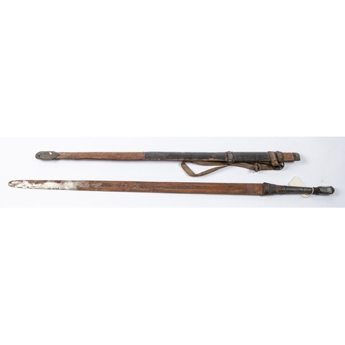 An Omani sword Kattara from Zanzibar, double edged blade 30" (very ...