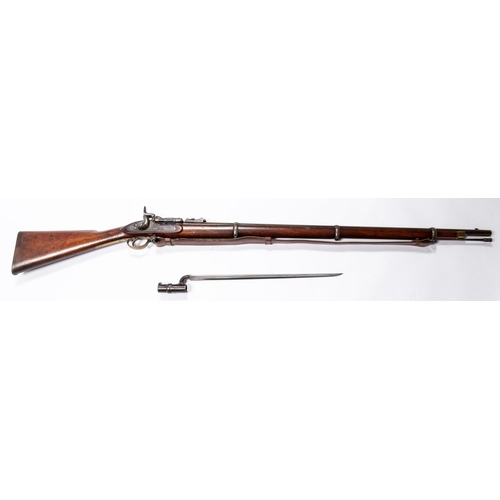 A .577" Volunteer Snider rifle, barrel 36½" secured by three Baddeley ...