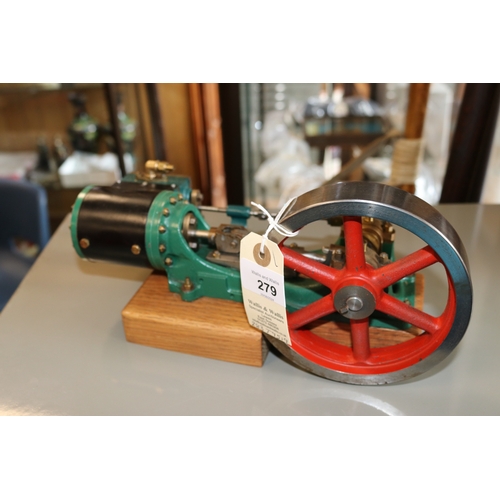 A Stuart live steam stationary engine (No.8). Single cylinder ...