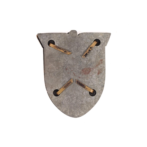 A Third Reich Kuban arm shield, bronze finish, complete with backplate ...