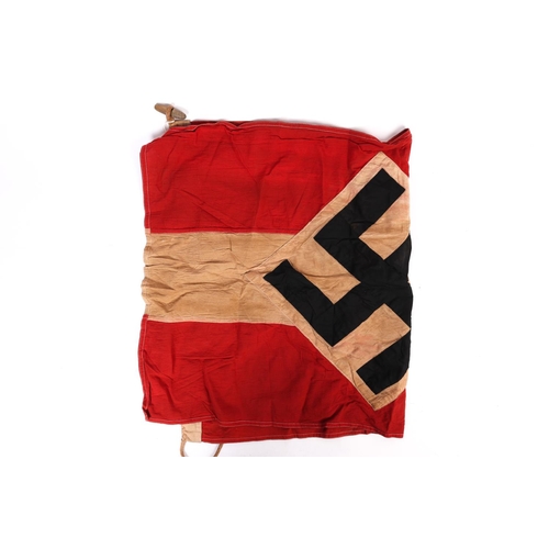 A Third Reich Hitler Youth flag, 35" x 22", with applied swastika ...