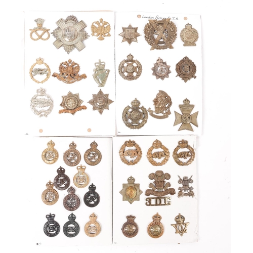 Thirty nine better restrike cap badges, including Household Cavalry ...