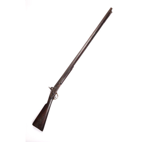 An Indian 12 bore percussion gun, barrel 40", with octagonal breech ...