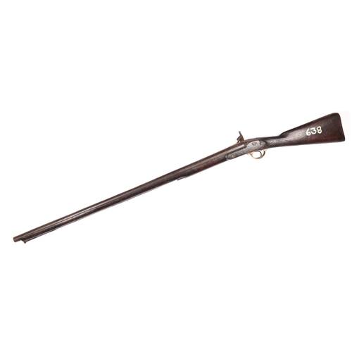 An Indian 12 bore percussion gun, barrel 40", with octagonal breech ...