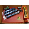 A TRIX train set. Goods Set BR 1/324, with a 0-4-0 tank locomotive 781 ...