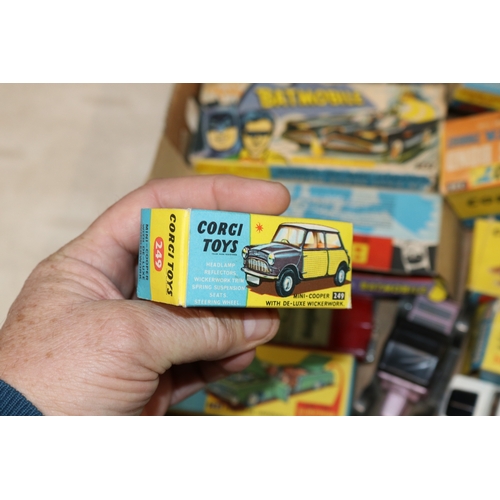 16 Corgi Toys. 249 Mini-Cooper with De Luxe wickerwork, 246 Chrysler ...