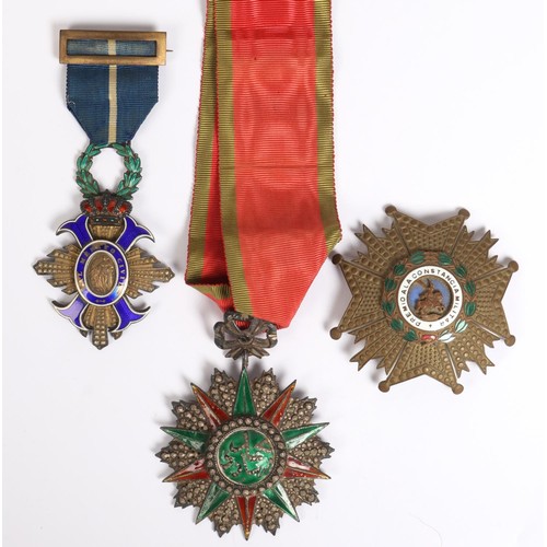 Spain: Order of Civil Merit, breast badge in gilt and enamel, basically ...