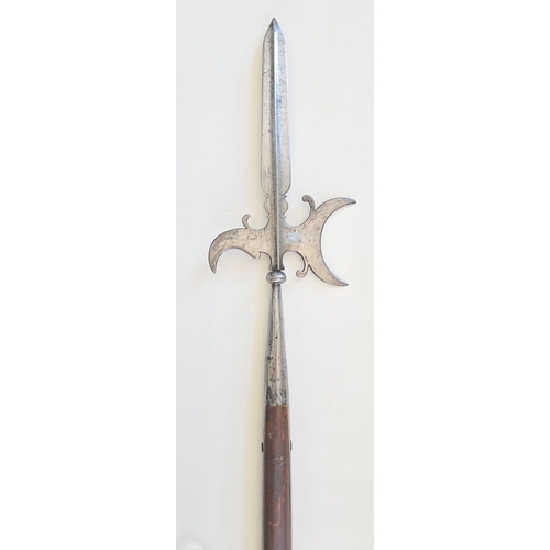 "A leading staff of halberd type c. 1700, head of conventional form ...