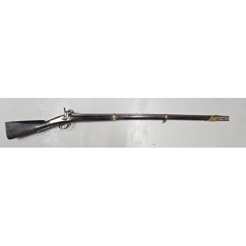 A Russian M.1845 Percussion Musket, back action lock dated 1853 with ...
