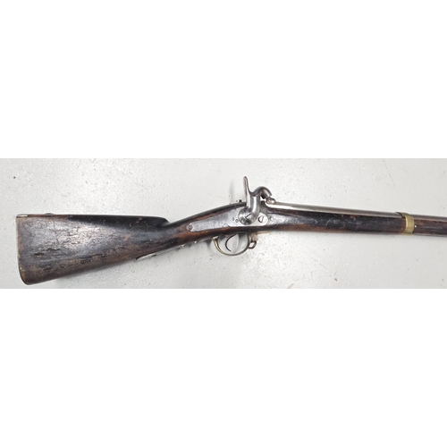 A Russian M.1845 Percussion Musket, back action lock dated 1853 with ...