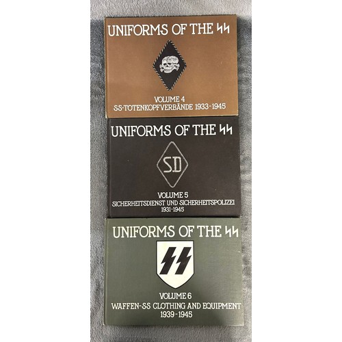 UNIFORMS OF THE SS, in 7 matching volumes, Andrew Mollo, each signed by ...