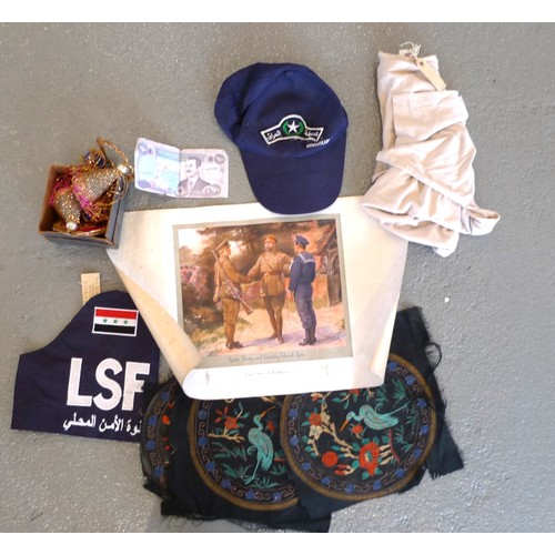 Iraq War mementos inc. cap, Iraqi Police 'LSF' Brassard / armband from ...