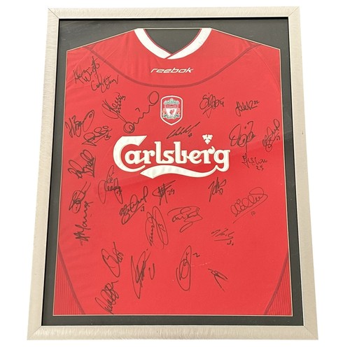 Framed 2000-2004 Liverpool Multi Signed Football Shirt, to include ...