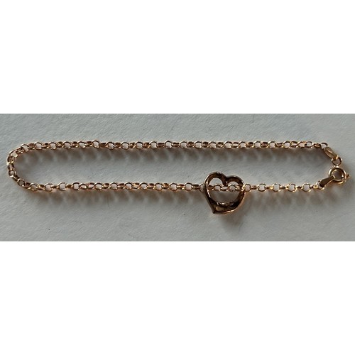 9ct Rose Gold Beltcher Bracelet 1.0g