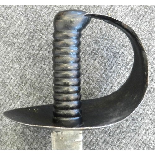 British 1845 pattern naval cutlass. Blade marked with arrow over WD ...