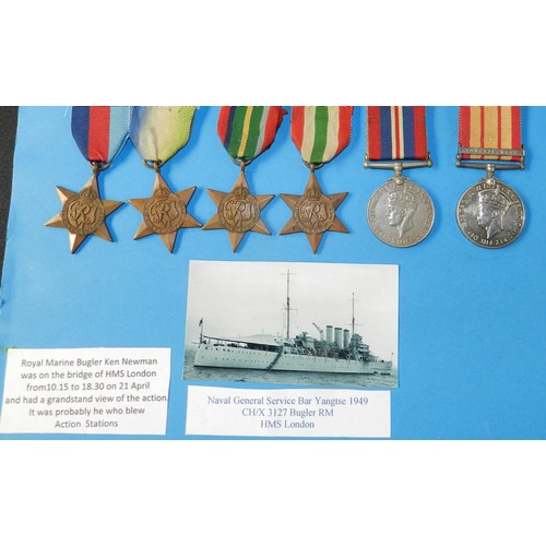 WW II Group. (6) 39-45, Atlantic, Pacific, Italy Stars. War Medal ...
