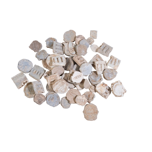 COLLECTION OF LEAD BALE SEALS dates ranging from the 16th century to ...