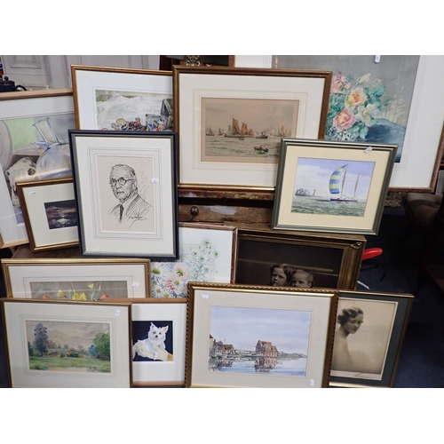 RALPH SHAW: 'EMSWORTH, MILLHOUSE AND MILL POND', WATERCOLOUR and other ...