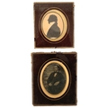 A VICTORIAN PORTRAIT PHOTOGRAPH ON GLASS inscribed to the reverse ...