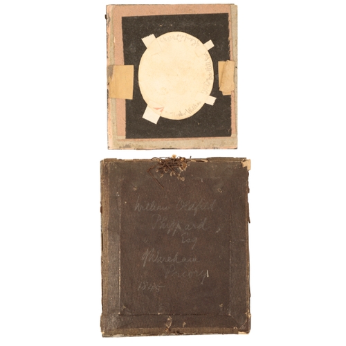 A VICTORIAN PORTRAIT PHOTOGRAPH ON GLASS inscribed to the reverse ...