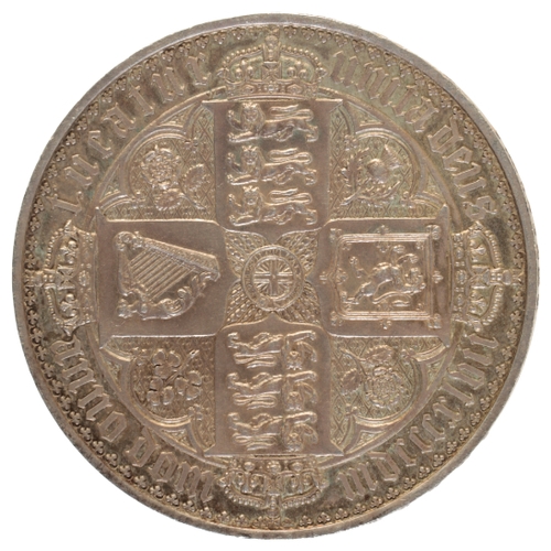 AN 1847 QUEEN VICTORIA GOTHIC SILVER CROWN inscribed to the edge ...