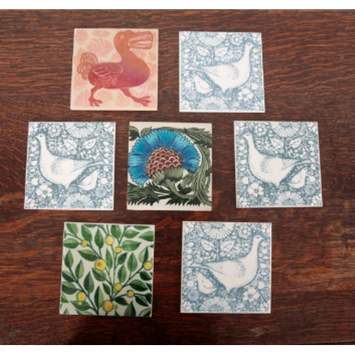 AN H&E SMITH LUSTRE POTTERY 'DODO' TILE after the original design by ...