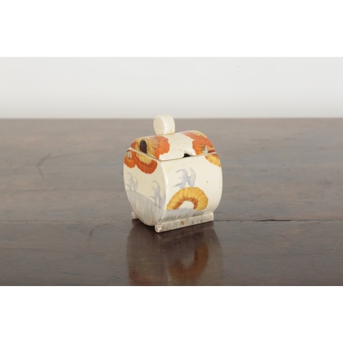 TWO CLARICE CLIFF BIZARRE BONJOUR PRESERVE POTS AND COVERS including an ...