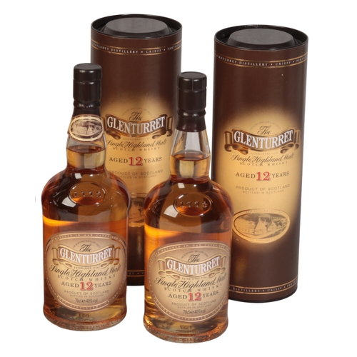 THE GLENTURRET 12 YEAR OLD SINGLE MALT SCOTCH WHISKY circa 1990s, 75cl ...