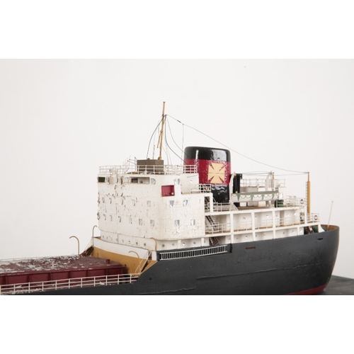 A PAINTED WOODEN MODEL OF HOULDER LINE ORE CARRIER SHIP 'OREDIAN ...