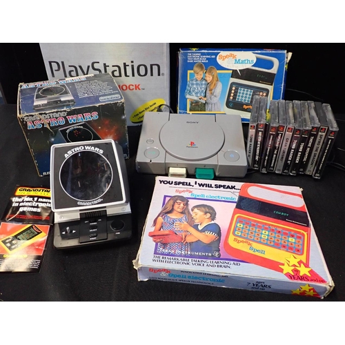 A RETRO GRANDSTAND 'ASTRO WARS' ELECTRONIC GAME 1981 (box scuffed ...