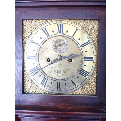 AN EIGHT-DAY LONGCASE CLOCK, SIGNED Jno. PURSELL, TOWCESTER to the 12 ...