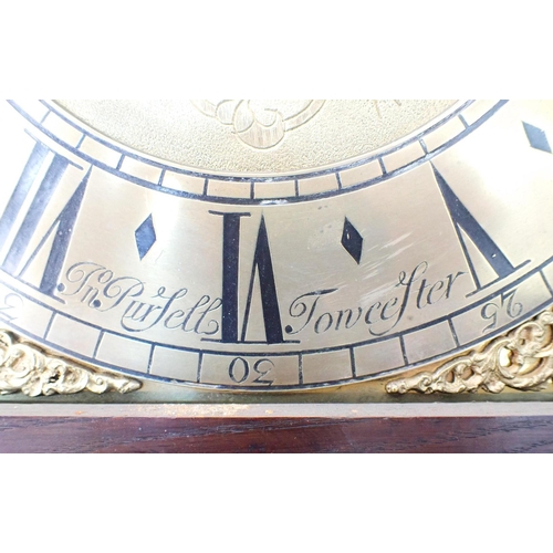 AN EIGHT-DAY LONGCASE CLOCK, SIGNED Jno. PURSELL, TOWCESTER to the 12 ...