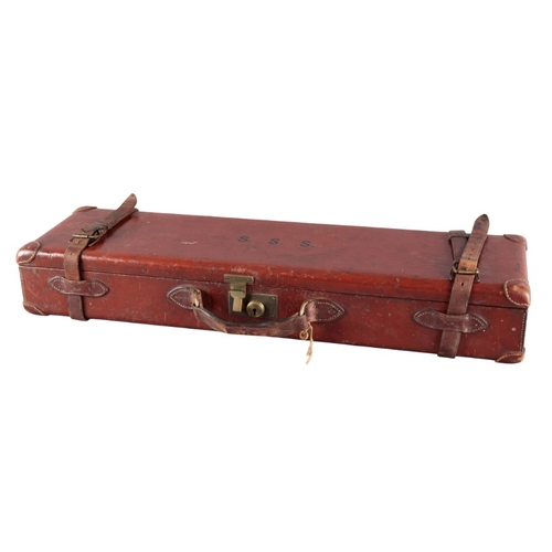 WILLIAM POWELL & SON OF BIRMINGHAM: A BROWN LEATHER DOUBLE SHOTGUN ...