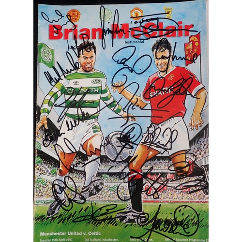 SIGNED FOOTBALL PROGRAMMES signed Manchester United testimonial ...
