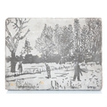 THREE LITHOGRAPH STONE PRINTING BLOCKS one of a churchyard with church ...