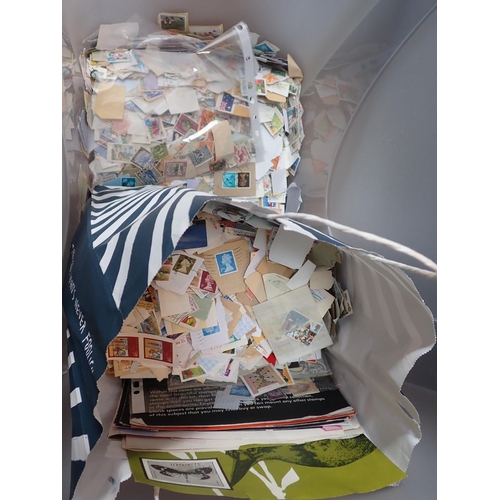 A LARGE GENERAL ALL WORLD STAMP COLLECTION in six lever arch folders ...