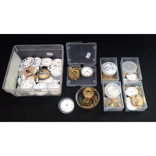 A WALTHAM POCKET WATCH MOVEMENT CIRCA 1864 and various Waltham pocket ...
