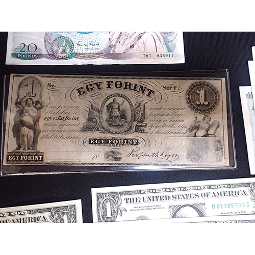 ELEVEN UNITED STATES OF AMERICA $1 BANK NOTES including three ...