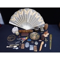 A CAST BRASS GOTHIC TOMB BOX with other items including papier mache ...