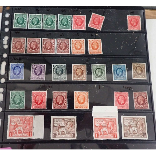STAMPS: GB KGV MINT COLLECTION FROM 1924 AND 1925 WEMBLEYS1924-26 ...