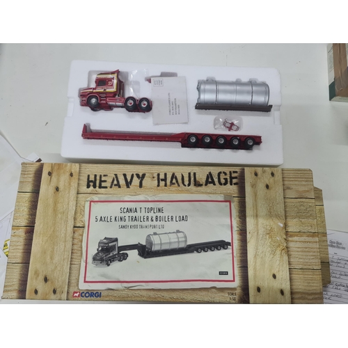 Rare CORGI CC12810 Scania Topline 5 axle King Trailer & Boiler Load ...