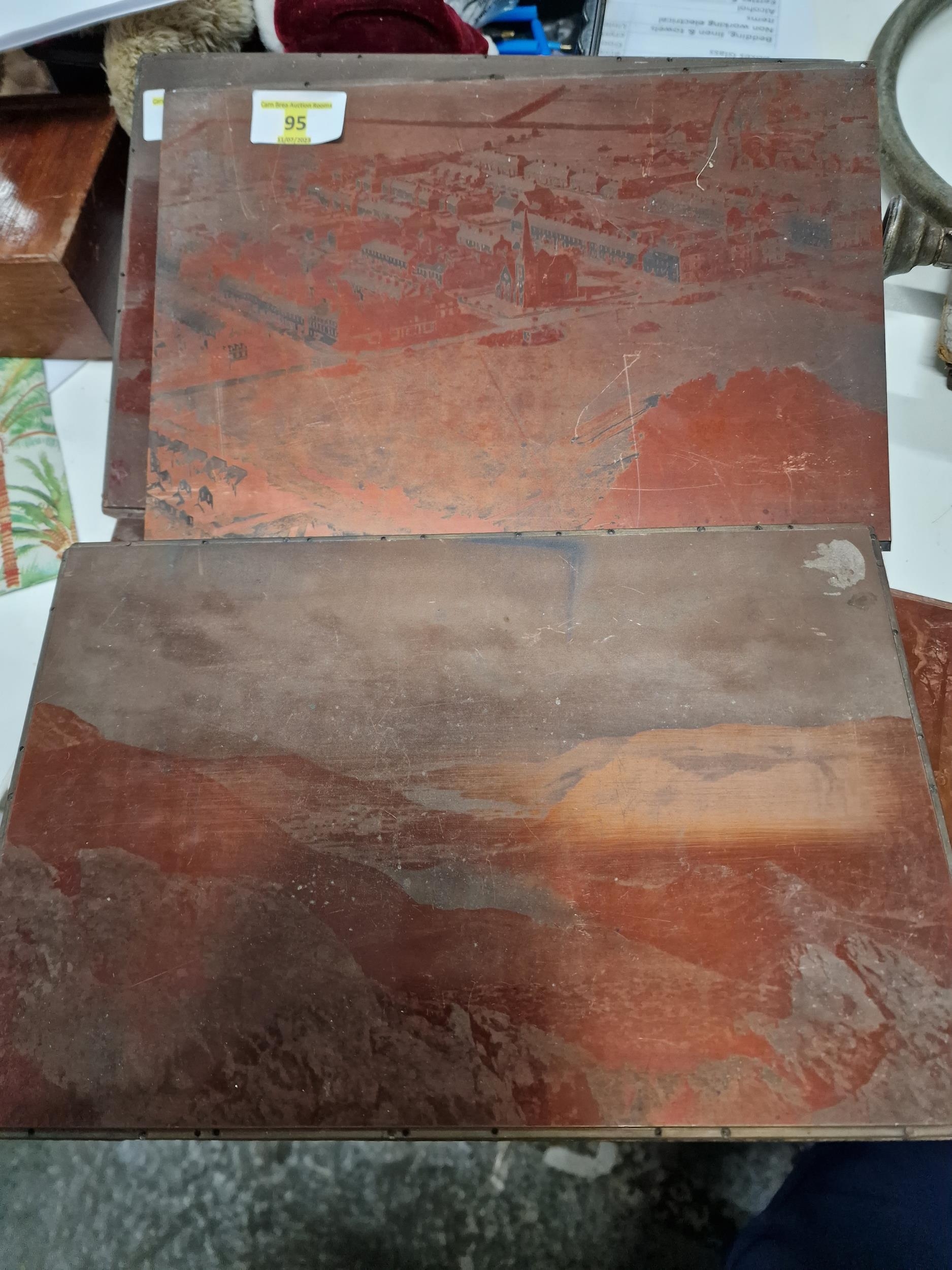 Larve vintage copper printing plates