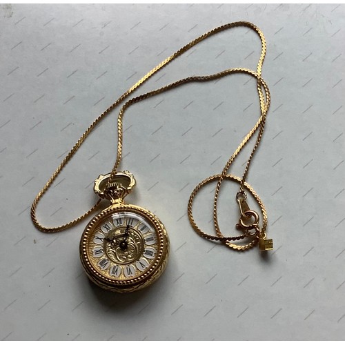 LADIES PENDENT WATCH AND CHAIN A/F