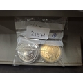 Carrier dollar, two half crowns + crown coins commutative
