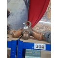 A magnificent pottery double ended phallic amulet with testicles and a ...