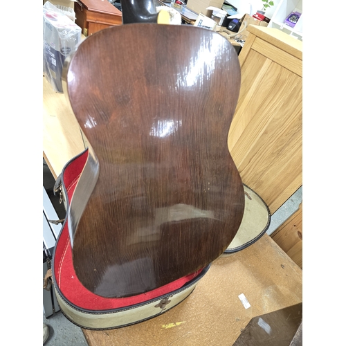 A 1943 Levin Model 123 Sunburst Parlor Acoustic Guitar Serial Number 144123